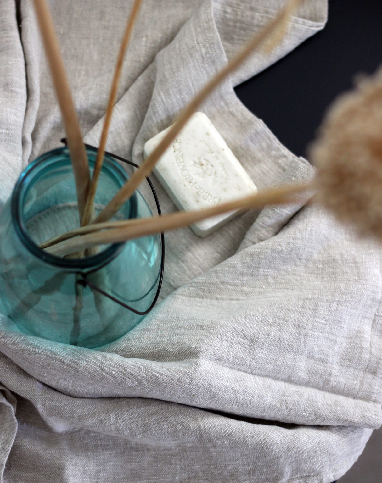 Large Natural Linen Bath Towel - Soft, Absorbent & Breathable | Shantima